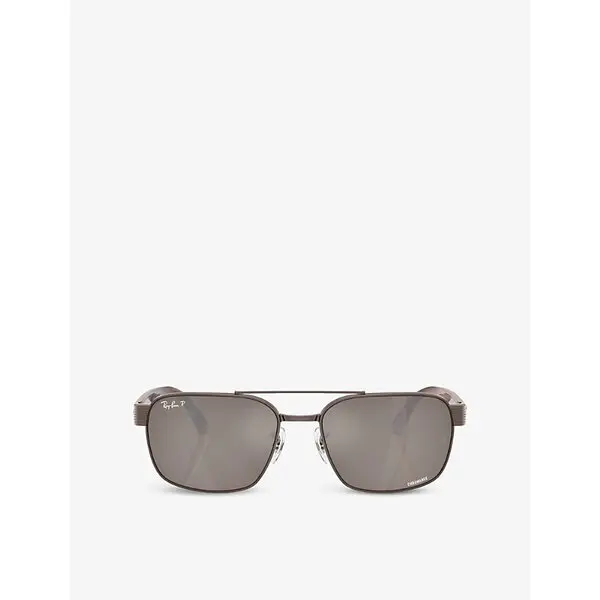 Ray-ban Square-frame Metal Sunglasses - Brown