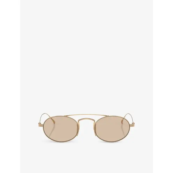Giorgio Armani Oval-shape Titanium Sunglasses - Pink