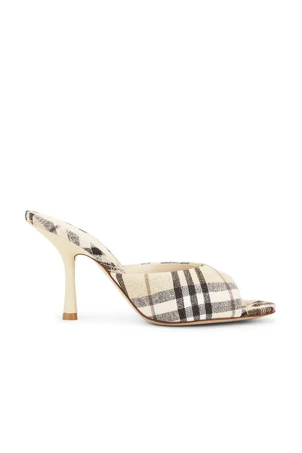 Burberry Mews Mule Sandal - Alabaster Ip Check