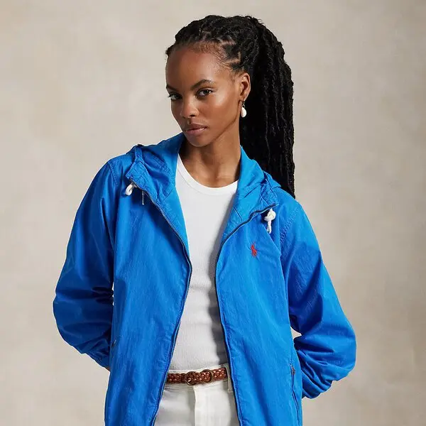 Ralph Lauren Twill Hooded Jacket - Blue
