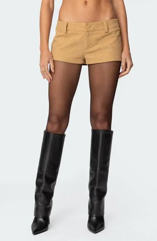 EDIKTED Shane Faux Suede Microshorts
