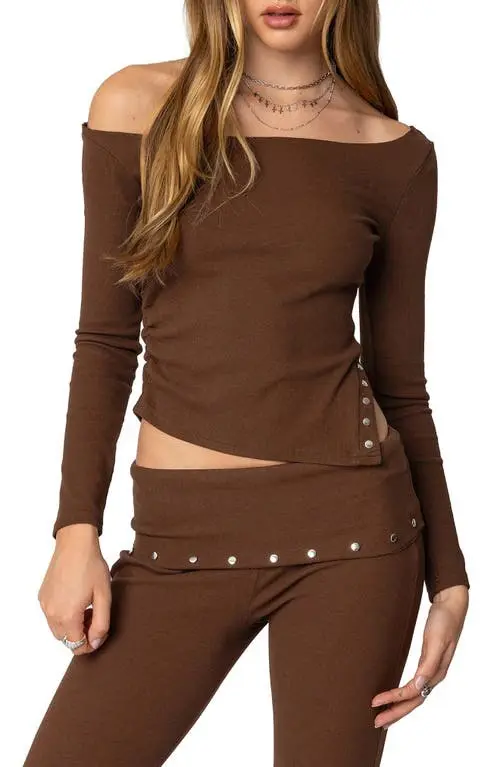 EDIKTED Aries Studded Rib Top