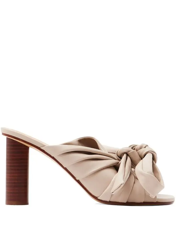 JW Anderson 95mm Bow Mules - Neutrals