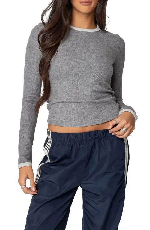 EDIKTED Meghan Waffle Knit Top