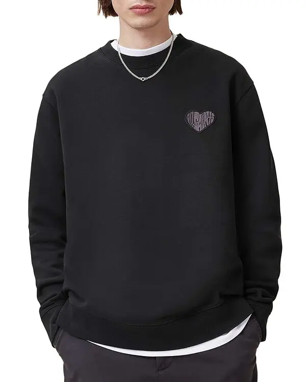 All Saints Lover Heart Patch Relaxed Fit Sweatshirt
