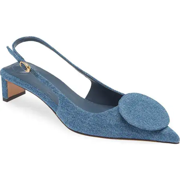 Jacquemus Mismatched Slingback Pumps In Blue 55% Off Editorialist