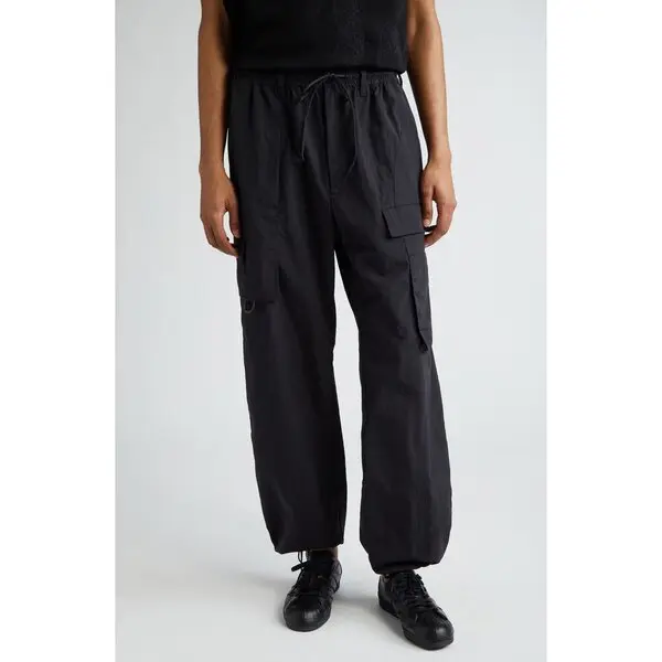 Y3 Crinkle Nylon Cargo Pants - Black | Editorialist