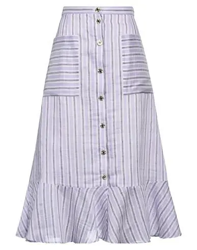 Sandro Striped Flared Midi Skirt