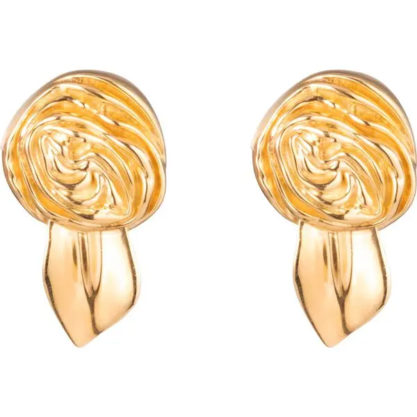 STERLING KING Mini Rosette Stud Earrings - Gold