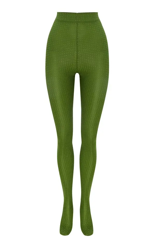 Alex Perry Crystal-embellished Stockings - Green
