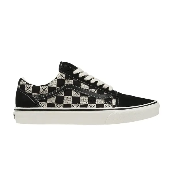 VANS Old Skool Stitch Checkerboard Sneaker - Black