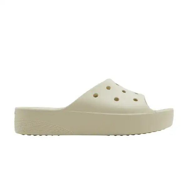 CROCS Wmns Classic Platform Slide 'bone - Cream | Editorialist
