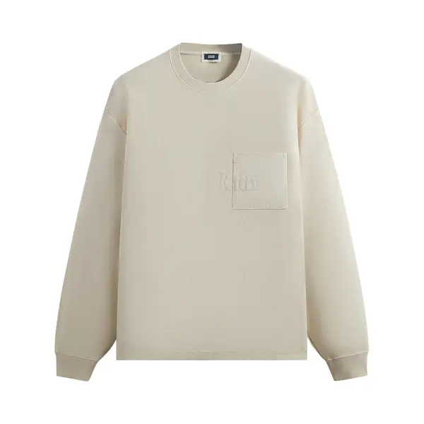 Kith Long-sleeve Quinn Tee 'sediment - Cream