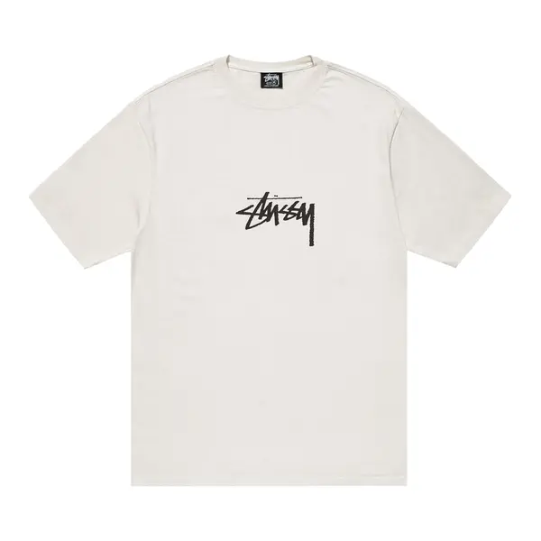 StÜssy Pigment Dyed Small Stock Tee 'natural - White