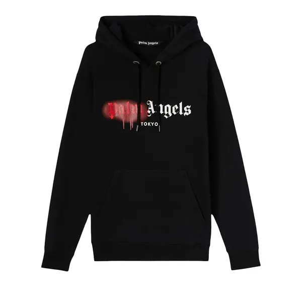 Palm Angels Tokyo Sprayed Hoodie - Black