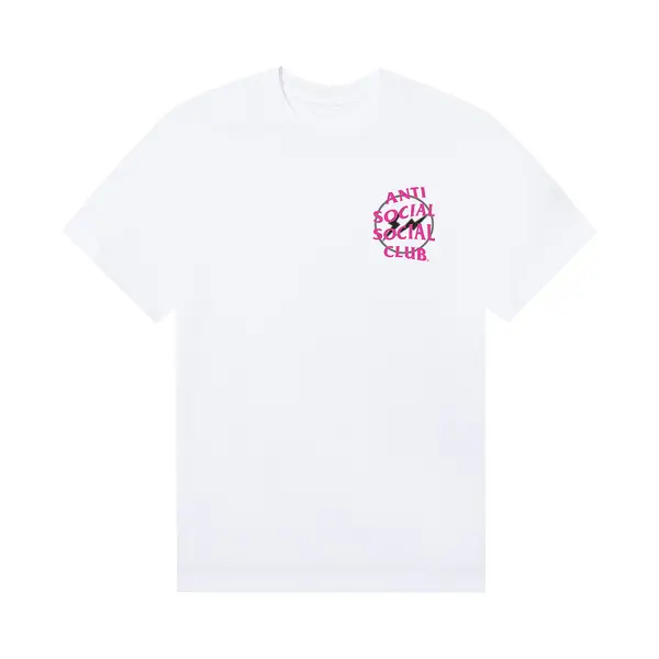 ANTI SOCIAL SOCIAL CLUB X Fragment Design Half Tone Logo Tee /pink - White
