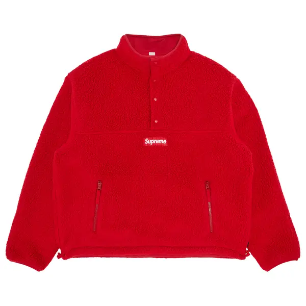 Supreme Polartec Shearling Reversible Pullover - Red