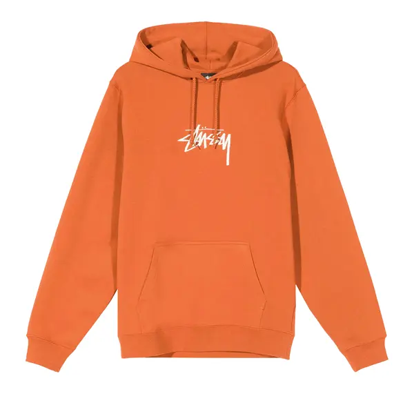 StÜssy Stock Logo Appliqué Hoodie - Orange