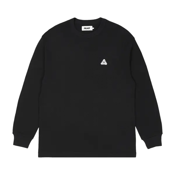 トップス PALACE NEIGHBORHOOD WAFFLE JERSEY BLACK Palace Neighborhood Waffle Jersey Black - Palace