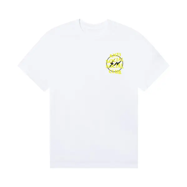 ANTI SOCIAL SOCIAL CLUB X Fragment Design Half Tone Logo Tee /yellow - White