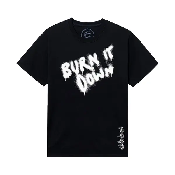 ANTI SOCIAL SOCIAL CLUB X 2 Tone Burn It Down Tee - Black