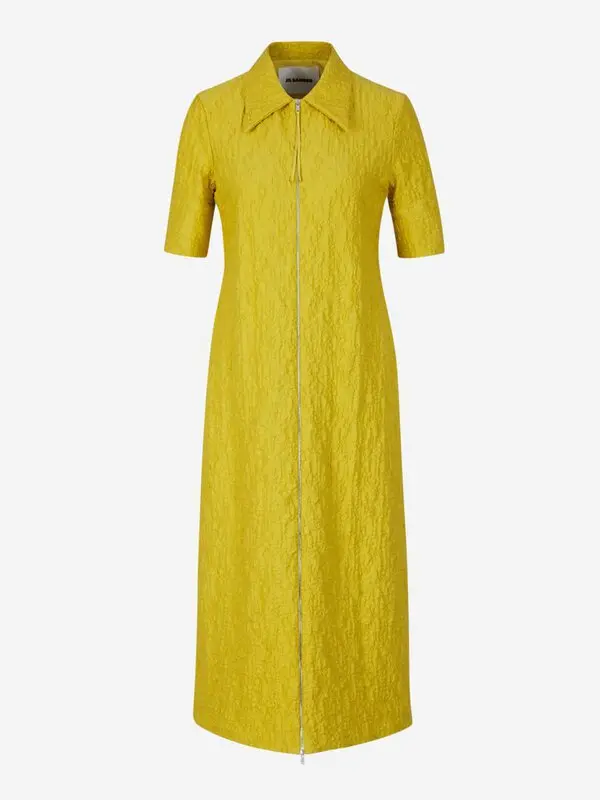 Buy JIL SANDER Zipper Midi Dress - Verd Llima At 33% Off | Editorialist
