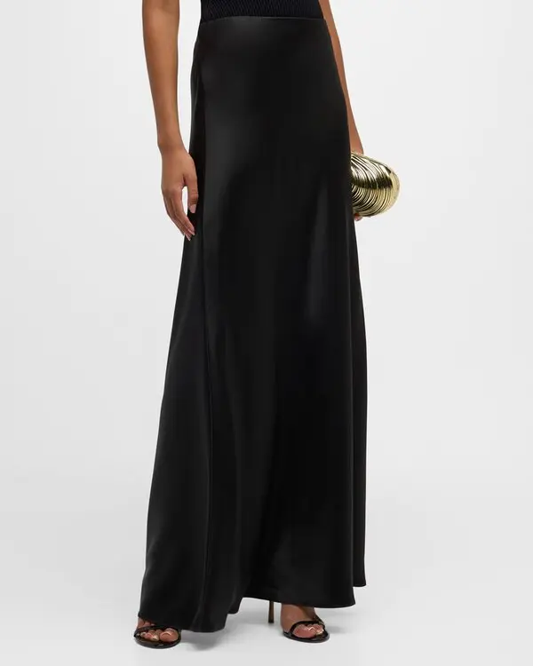 Simkhai Kiri Straight Maxi Skirt - Black | Editorialist
