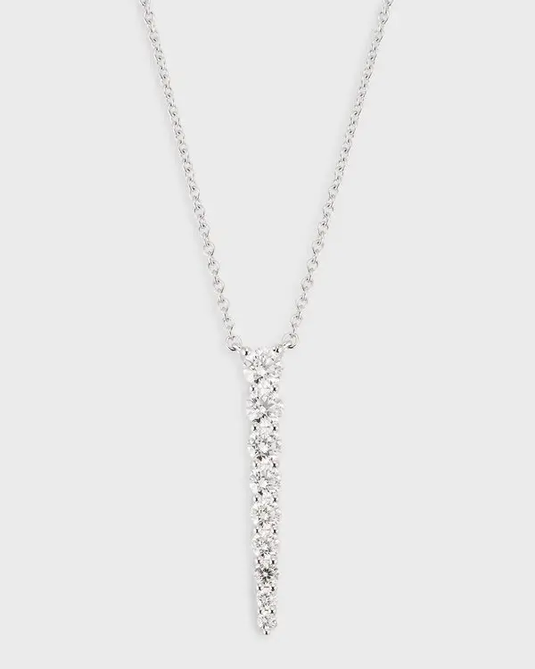 Memoire 18k Diamond Pendant Necklace - White Gold