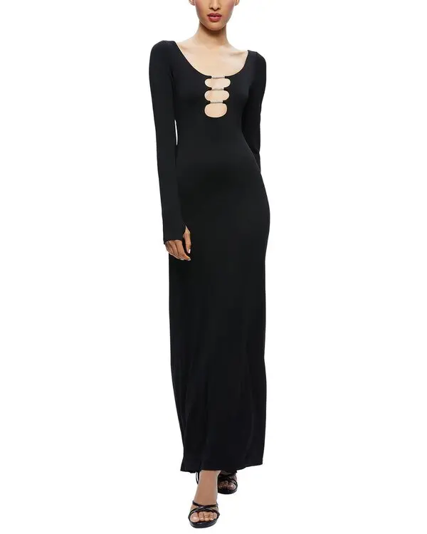 Buy Alice + Olivia Alice + Olivia Kalena Cutout Maxi Dress - Nocolor At 56% Off | Editorialist