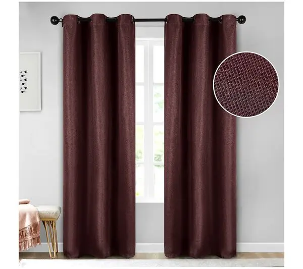 SUPERIOR Jaxon Textured Blackout Curtain S/2 Pa Nels, 42x108