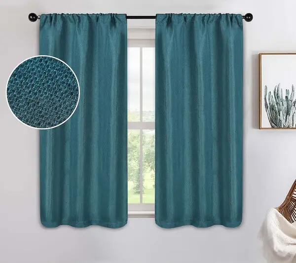 SUPERIOR Jaxon Textured Blackout Curtain S/2 Pa Nels, 26x63