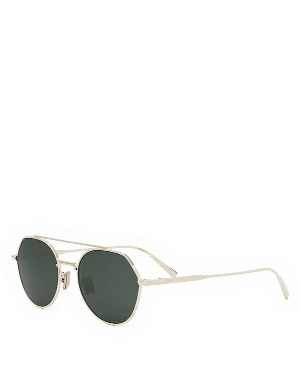 Dior Mirrored Geometric Sunglasses - Gold/green Solid