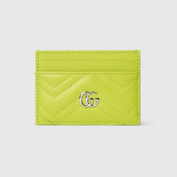 Gucci Gg Marmont Card Case Leather - Green