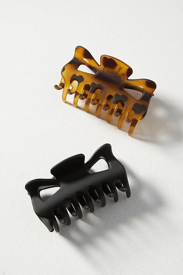 KITSCH Jumbo Claw Clips, Set Of 2 Black Editorialist