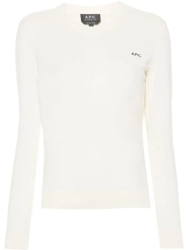 A.p.c. Logo-embroidered Jumper - Neutrals