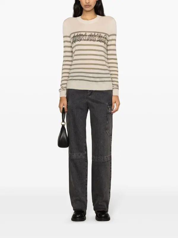 Zadig&Voltaire Mon Amour Striped Jumper - Neutrals