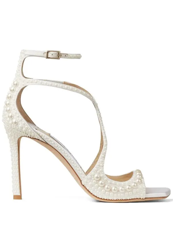 JIMMY CHOO Azia 95mm Pearl-embellished Sandals