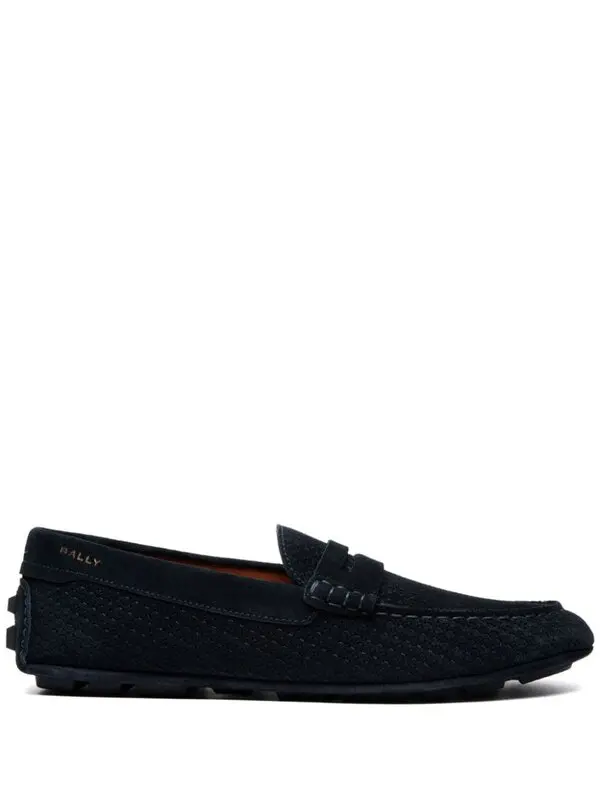 Bally Logo-embroidered Leather Loafers