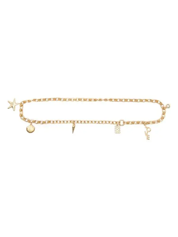 Sandro Charmed Chainlink Belt Gold Editorialist