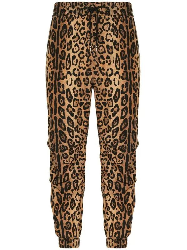 Dolce & Gabbana Leopard-print Track Pants - Brown