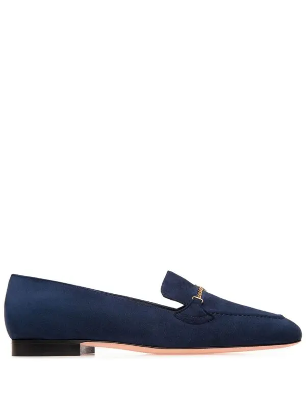 Bally Daily Emblem Leather Loafers - Blue