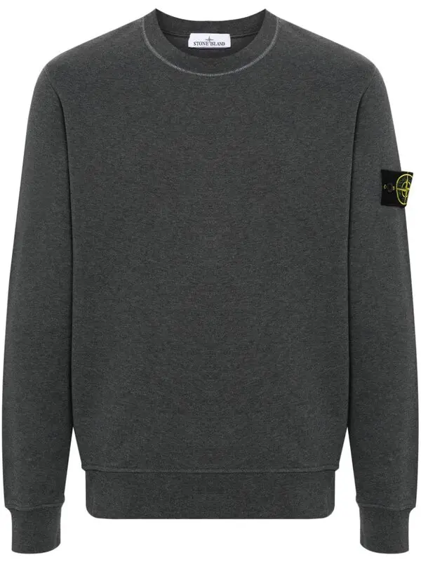 Stone Island Compass-badge Cotton Sweatshirt - Grey