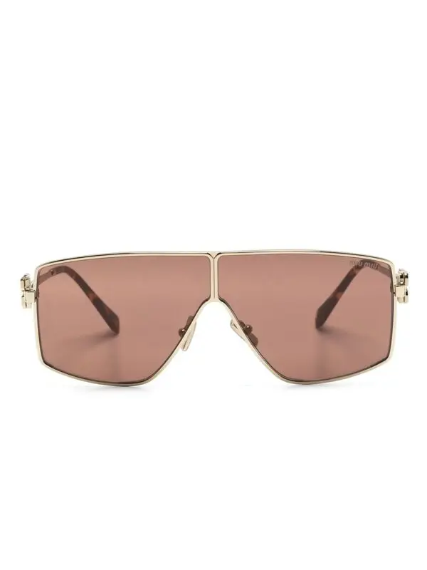 Miu Miu Logo-plaque Pilot-frame Sunglasses