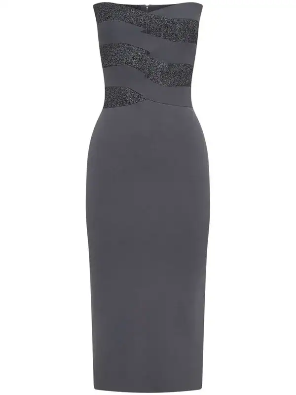 dion lee grey dress Dion Lee Grey Rib Knit Twist Long Dress S Dion Lee