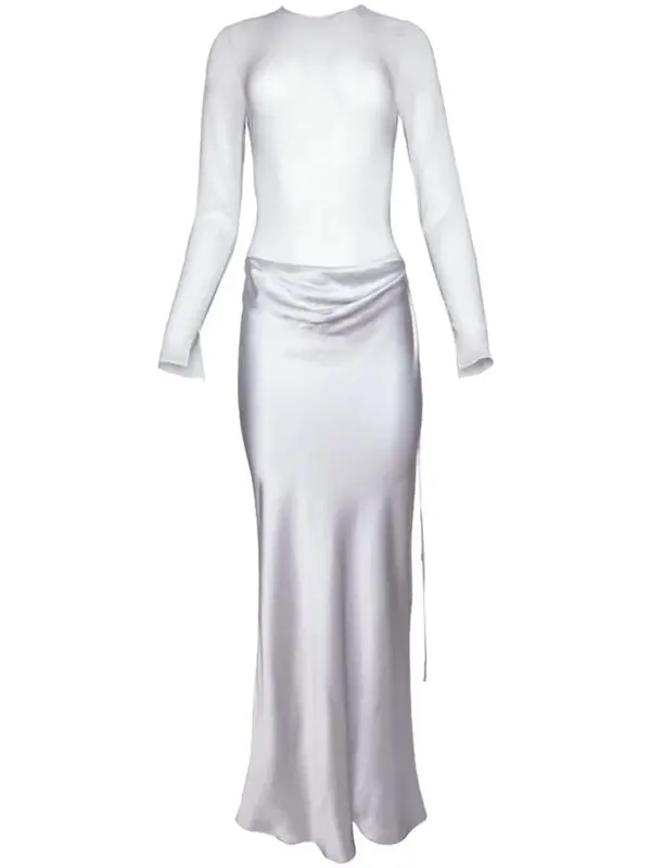 Christopher Esber Semi-sheer Draped Maxi Dress