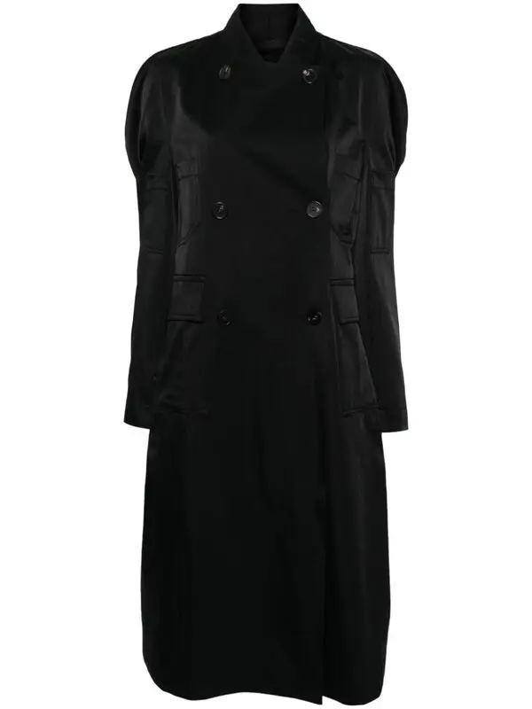 LITKOVSKAYA Mystery Gabardine Maxi Coat - Black | Editorialist