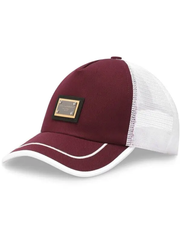 Dolce & Gabbana Logo-plaque Mesh-panel Cap - Red