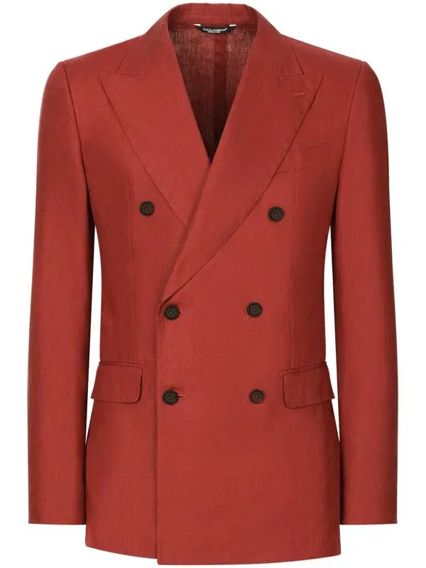 Dolce & Gabbana Double-breasted Linen Blazer
