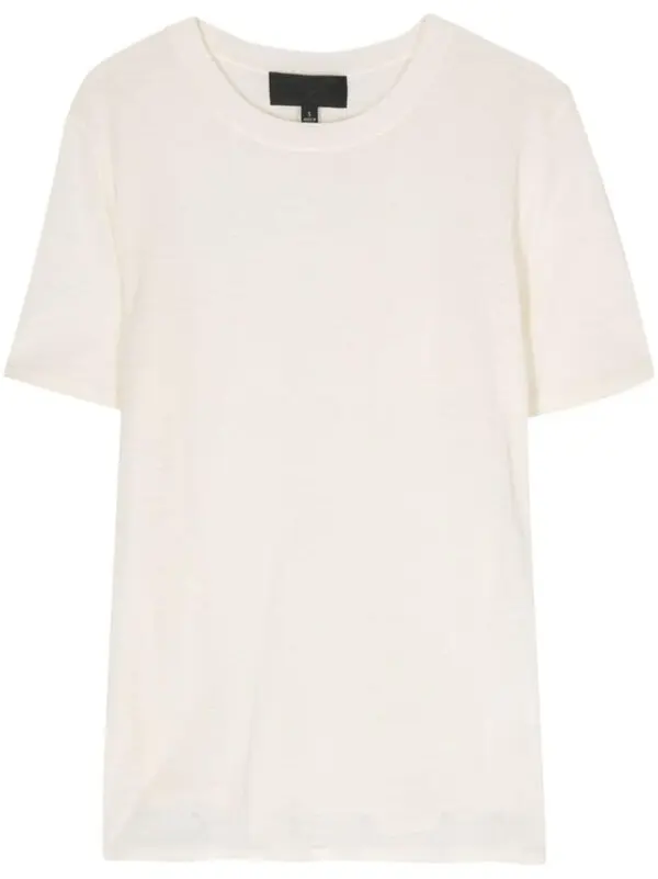 NILI LOTAN Kimena Fine-knit T-shirt - White