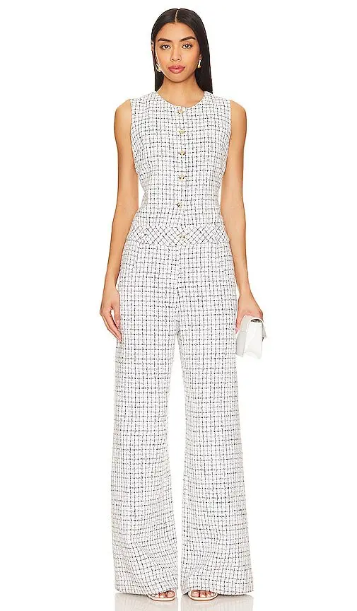 Amanda Uprichard Tori Jumpsuit - White & Black